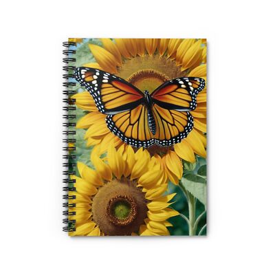 Monarch Butterfly & Sunflower Spiral Notebook - Perfect Gift | eBay
