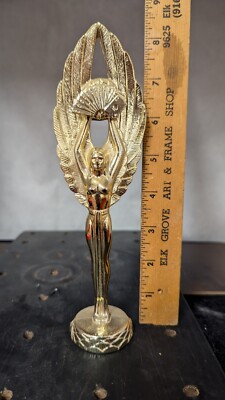 Vintage Gold Metal Female Victory Trophy Topper Figure | eBay