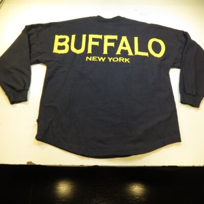 Buffalo NY 716 Long Sleeve T Shirt Mens Small Navy Blue Spirit Jersey ...