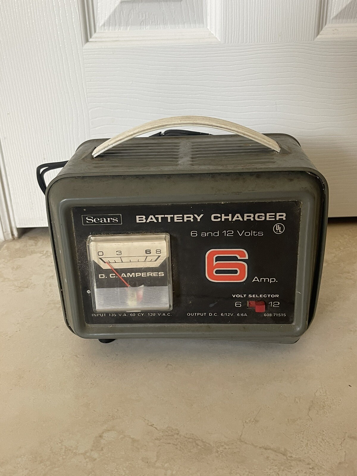 Vintage Sears 6 Amp 6-12 Volt Car Auto Battery Charger Collectible ...