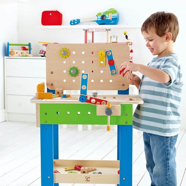 Hape E3000 Master Wood Workbench for sale online | eBay