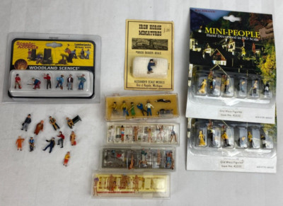 Assorted Lot Model Railroad Mini People Figures Bachmann Scenic Accents ...