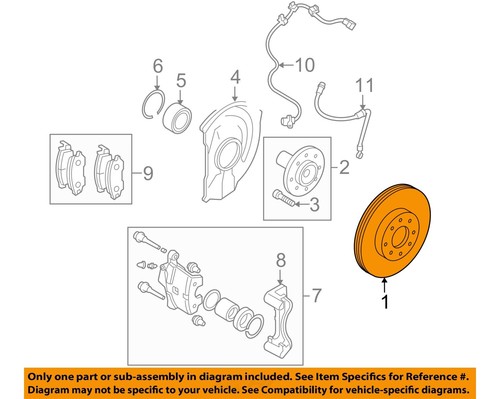 MITSUBISHI OEM 08-15 Lancer Front Brake-Disc Rotor 4615A190 | eBay