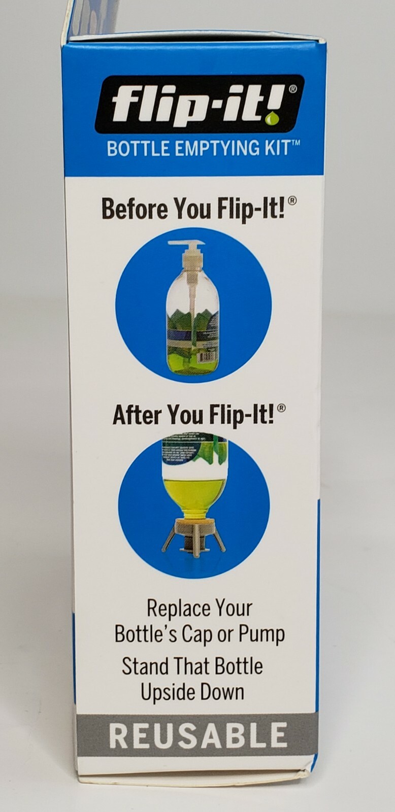 Flip-It Reusable Bottle Emptying Kit New Shower Kitchen Office Workshop ...