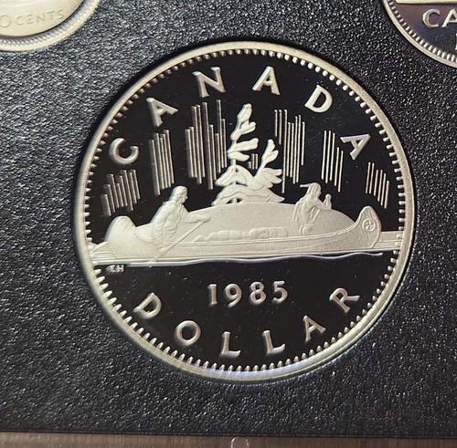 1985 Canada Classic Voyageur dollar design proof finish from set ...