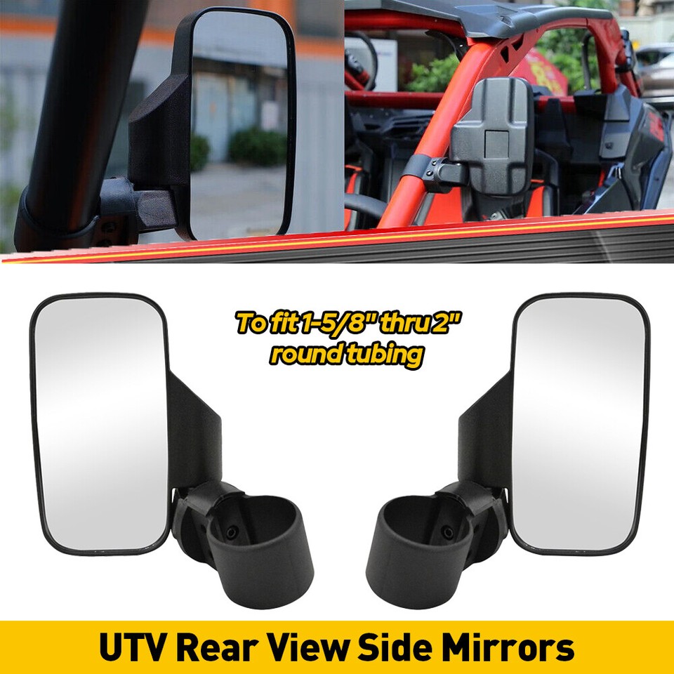 UTV Side View Rear Mirrors Set For Kawasaki Mule PRO FX FXT DX DXT PRO ...