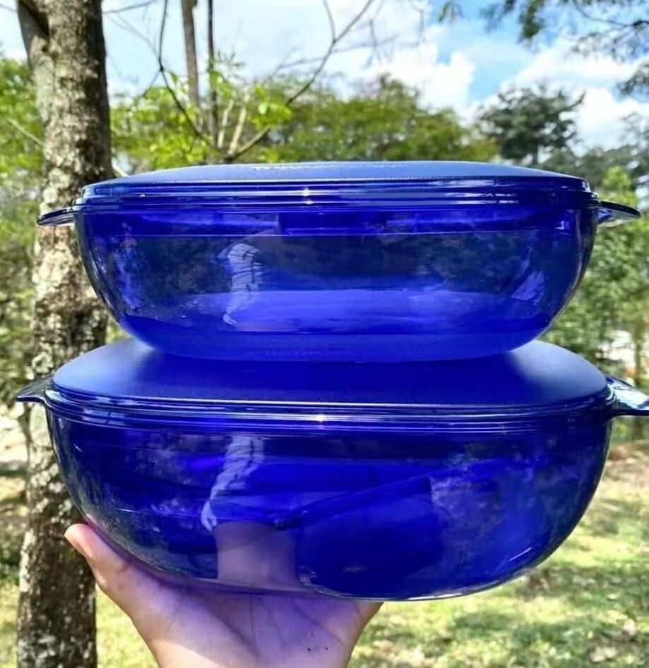 Royale Blue Crystalline Serverware - Tupperware Blue Color Transparent ...