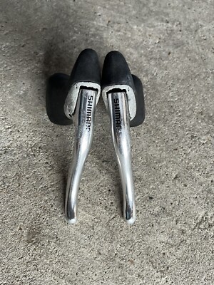 Shimano BL-R400 Road Bike brake levers Set Silver Black Mechanical Drop ...
