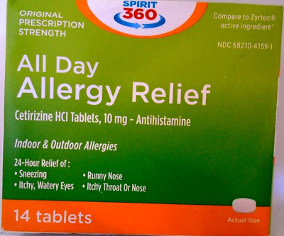 All Day Allergy Relief 10 mg. Tablets 14 Tablets NEW in Box | eBay