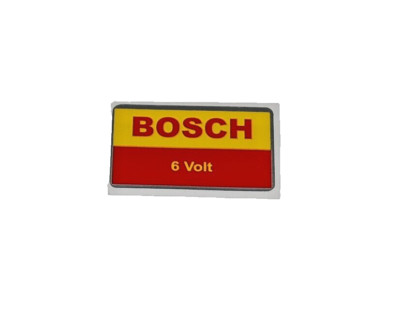 Bosch 6 Volt Sticker Yellow/Red Fits Volkswagen Type1 Bug Type2 Bus ...