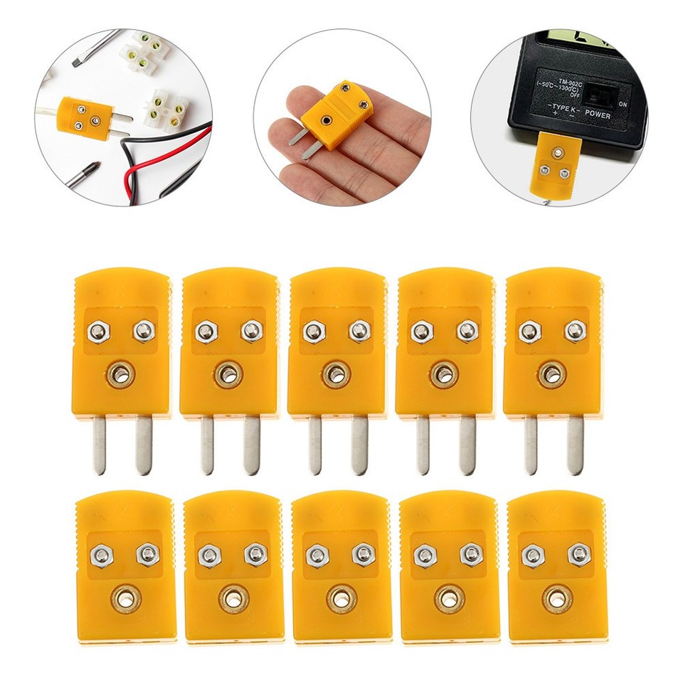 5 Sets Thermocouple Adapters Connector Plug Socket Type Multimeter ...