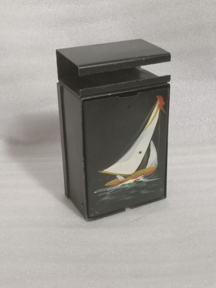 VINTAGE CIGARETTE PACK AND MATCH BOX HOLDER DISPENSER W/SAILBOAT | eBay
