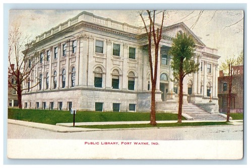1908 Public Library, Fort Wayne Indiana IN Posted Antique Postcard | eBay