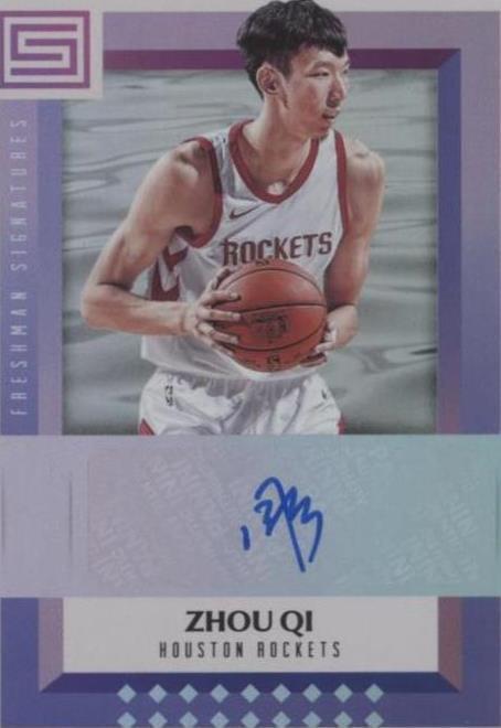2017-18 Panini Status - Freshman Signatures Zhou Qi #FS-ZQV (AU, RC ...