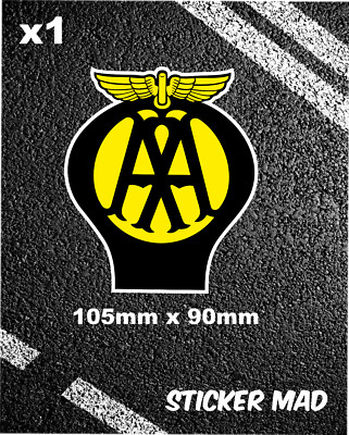 x1 Classic AA Badge Stickers Garage Car Motorhome Retro van breakdown ...