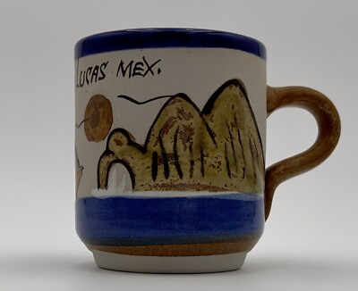 Vintage Hand Painted Studio Art Pottery Mexico Coffee/Tea Mug - Cabo ...