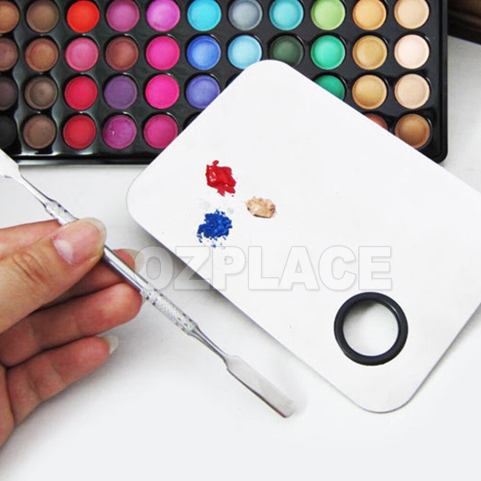 Stainless Steel Cosmetic Makeup Palette Plate Beauty Salon Color Cream ...