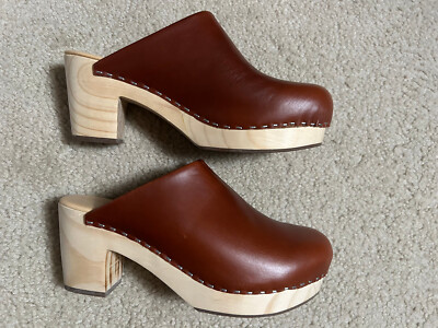 NISOLO All-Day Heeled leather Clogs reddish brown?, Size 9.5 Women's | eBay