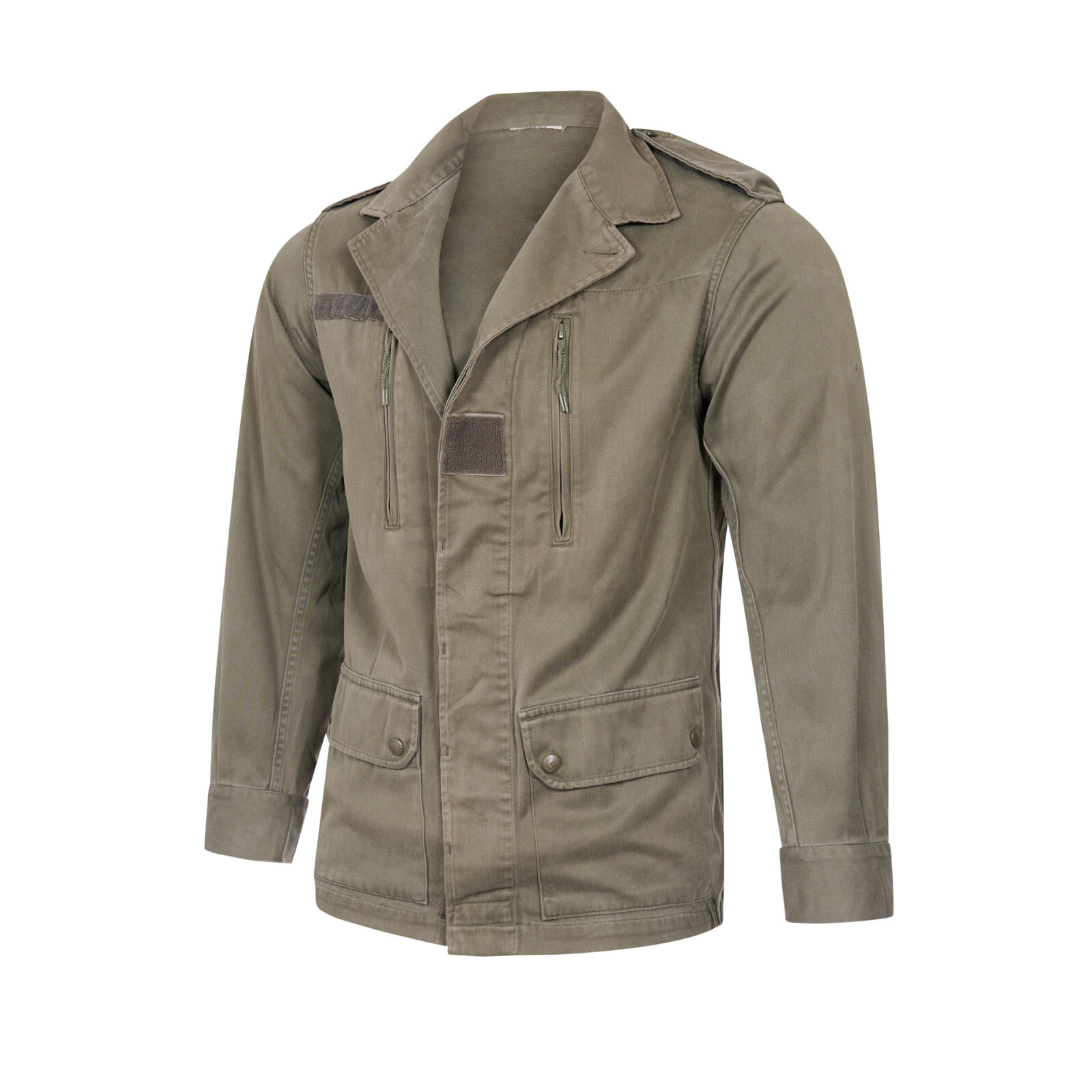 French Army Jacket Vintage Light Coat Camo Olive Military Combat ...