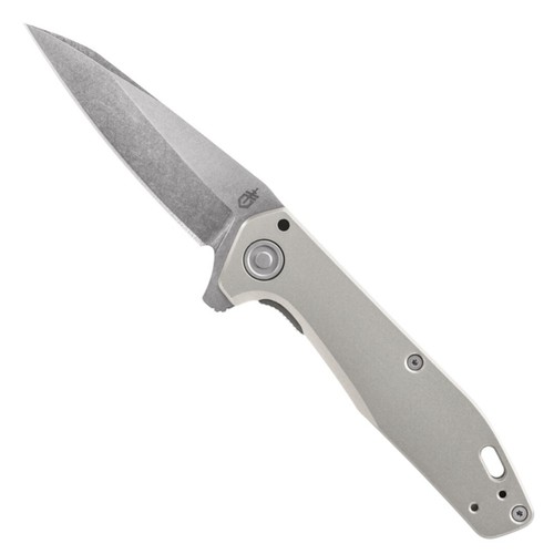 Gerber Fastball Grey Aluminum Flipper Knife, CPM-S30V Stonewash 30 ...