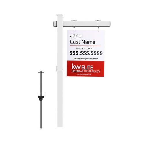 Vinyl PVC Real Estate Sign Post 6' Tall (4"x 4"x 72"), Realtor Yard ...