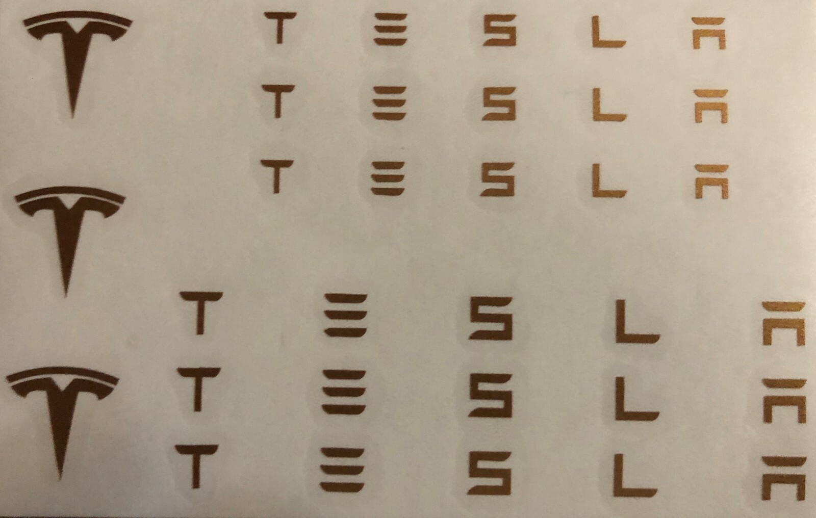 9 Copper TESLA Brake Caliper Vinyl Decals Stickers Heat Resistant | eBay