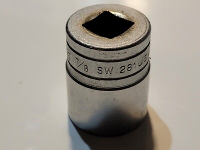 NICE Snap On USA 7/8" 12 Point 1/2" Drive Shallow Socket SW-281 | eBay