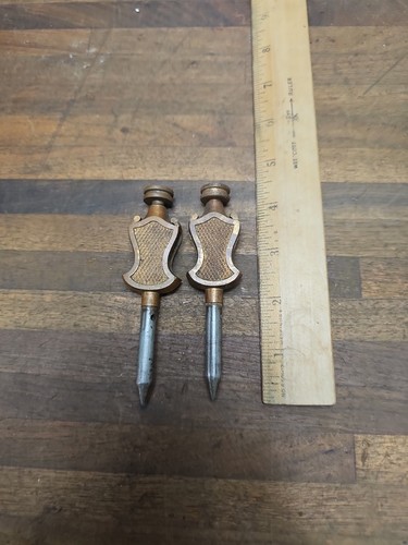 K55- antique Stanley? brass Trammel Points | eBay