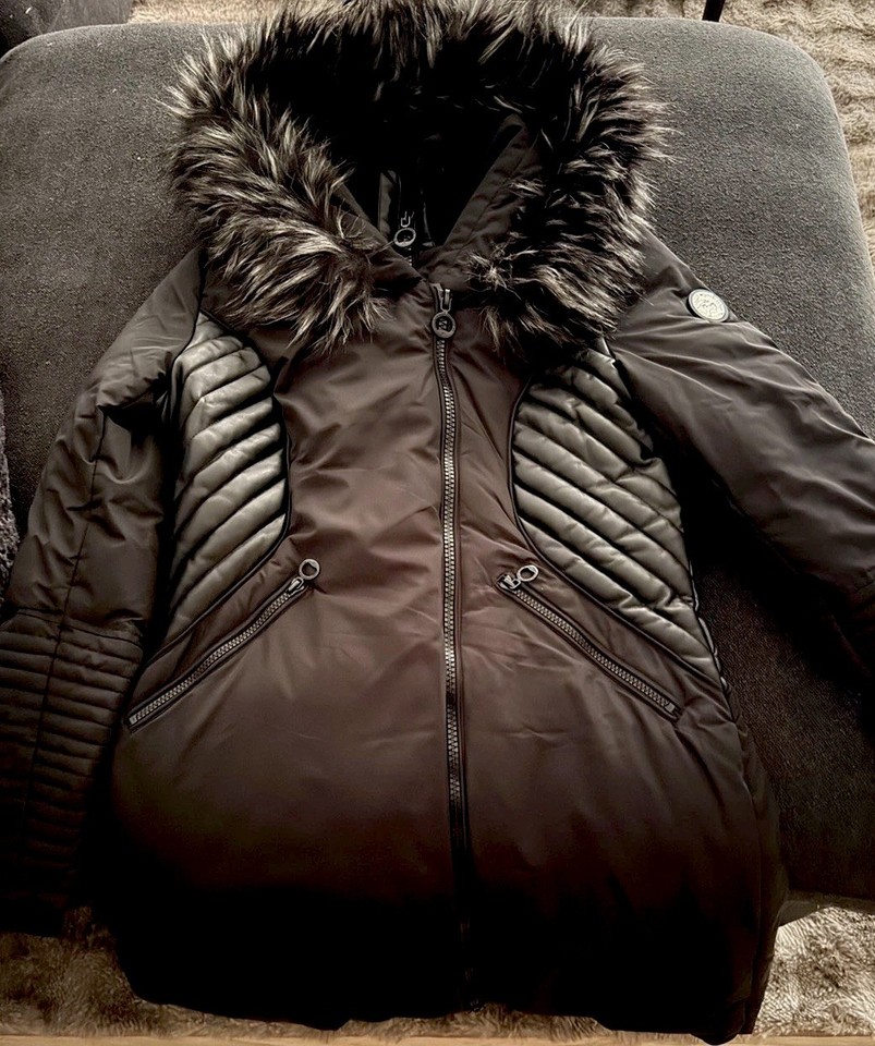 Black puffer sub zero hooded jacket soft heavy winter warmth | eBay