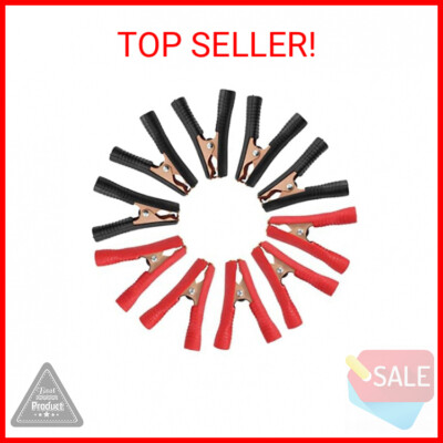 10Pcs 100A Insulated Alligator Clips Electrical Heavy Duty Alligator ...