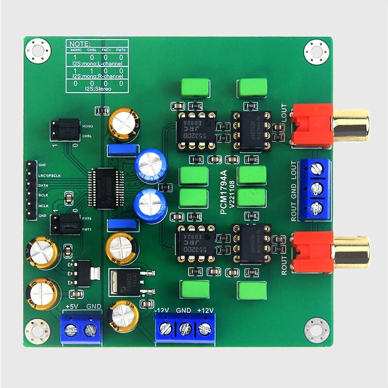 Y2 Hifi DAC Module PCM1794A V221108 24bit 192kHz Decoder Board Audio ...