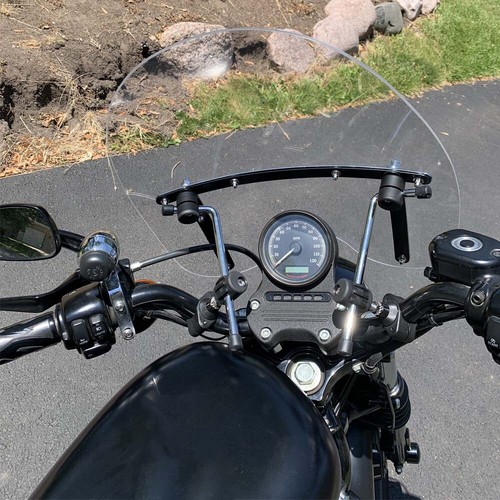 Clear 18" X16" 7/8" 1" Handlebar Windshield For Yamaha XT250 XT225 ...