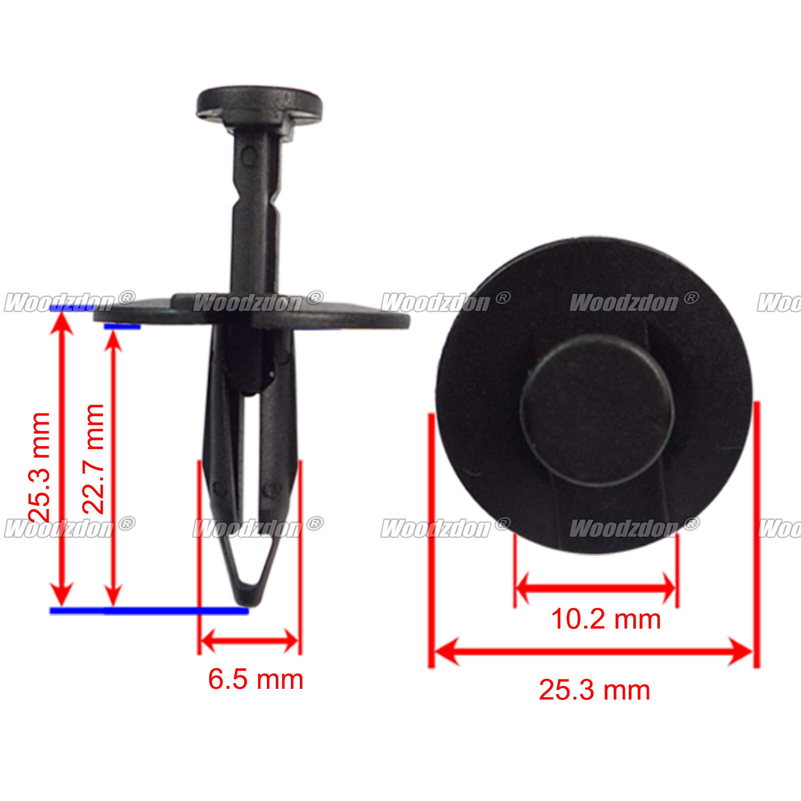 100 Splash Shield Clip Fascia Retainer A14020 For Ford N802781-S For GM ...