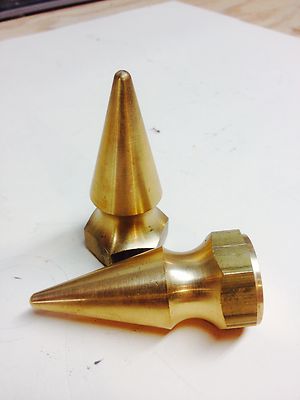 2 HUGE SOLID BRASS pike nuts 16mm chopper bobber cafe spike xs650 cb750 ...