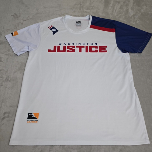 Overwatch League Washington Justice Jersey Men’s Size 2XL White Red ...