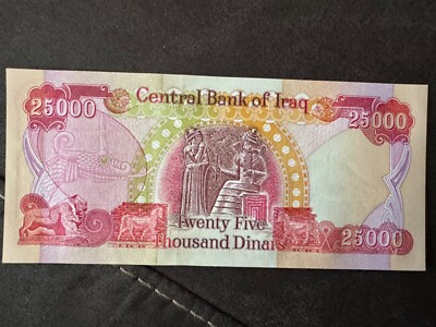 New Iraqi Dinar Uncirculated IQD - Authentic 25K x4 Verified Iraq ...