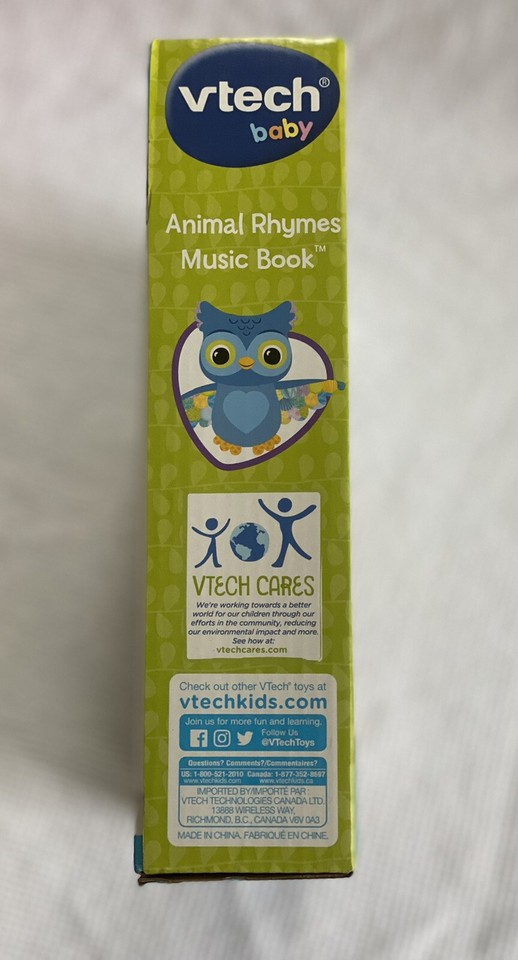 VTech Animal Rhymes Music Book With Interactive Pages for Babies NIB ...