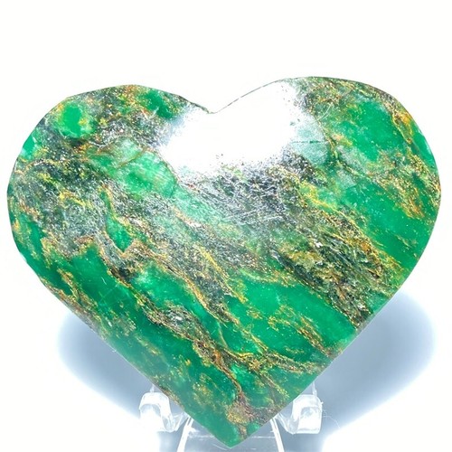 132g Natural African Emerald Quartz Crystal Mineral Healing HEART Stone ...