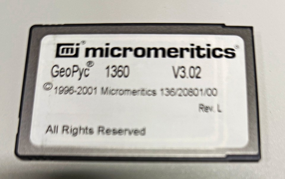 Micromeritics GeoPyc 1360 Envelope T.A.P. Density Analyzer v3.02 ...