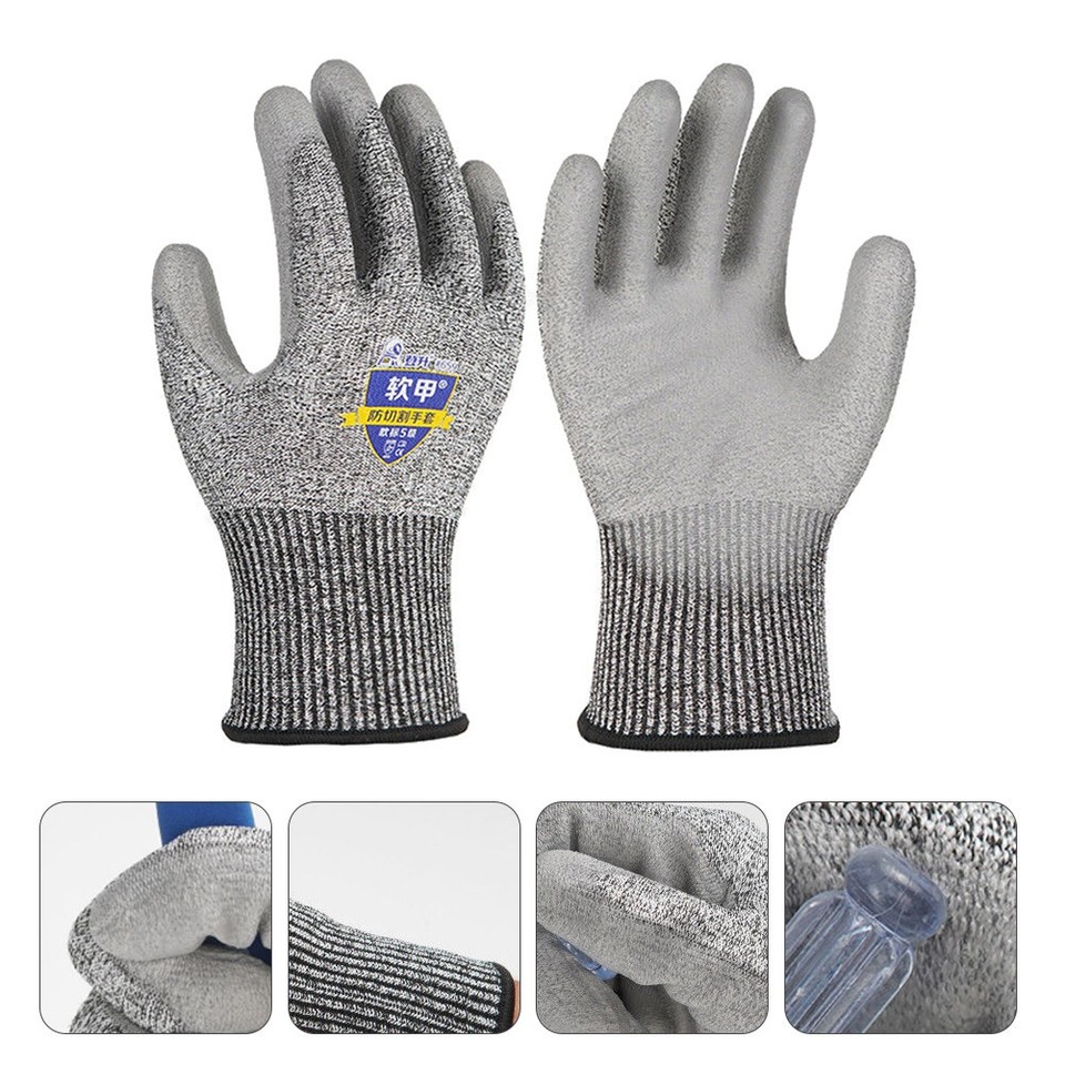 2pcs Labor - proof Glove- Stainless Steel Wire Metal Mesh Resistant ...