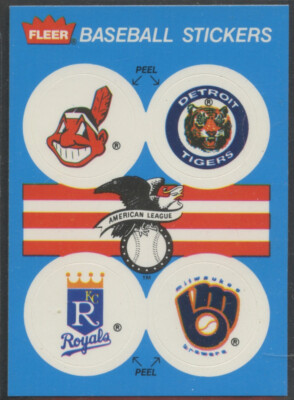 1989 Fleer Stickers 4 in 1 Detroit Tigers | eBay