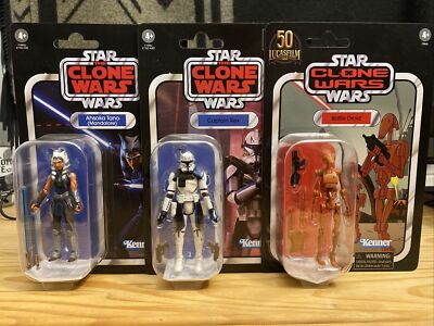 Star Wars Vintage Collection CAPTAIN REX Ahsoka, And Battle Droid Clone ...