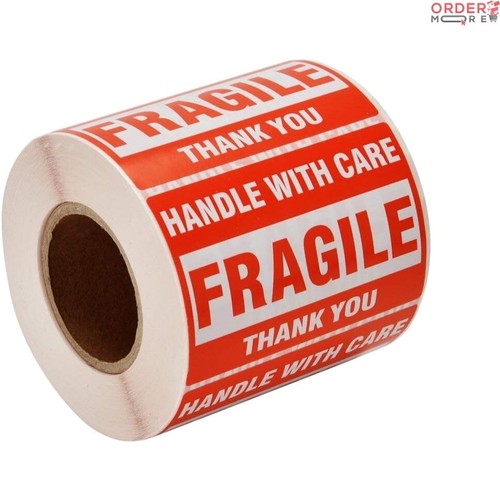 Fragile Stickers Plastic 2" x 3" 2000 Labels Handle With Care Packing ...