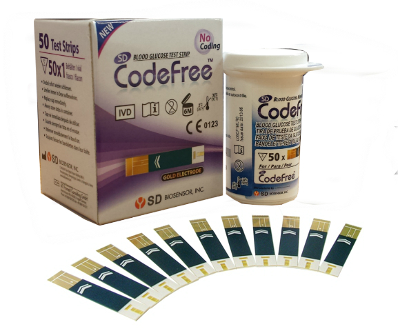 SD Biosensor Codefree Blood Glucose Testing Kit Replacement Strips -50 ...