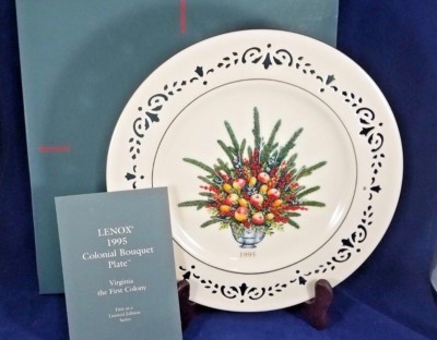 Lenox COLONIAL BOUQUET 1995 VIRGINIA FIRST COLONY PLATE 10 7/8" | eBay