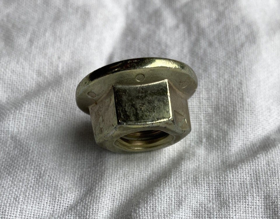 3/8"x16 Grade 8 (G) Hex Flange Top Lock Nuts Coarse Thread, Yellow Zinc ...