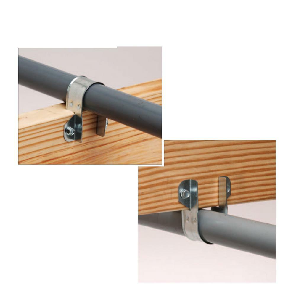 Highcraft Side Mount Pipe Strap-Piping Support-Clamp, Galvanized Steel ...