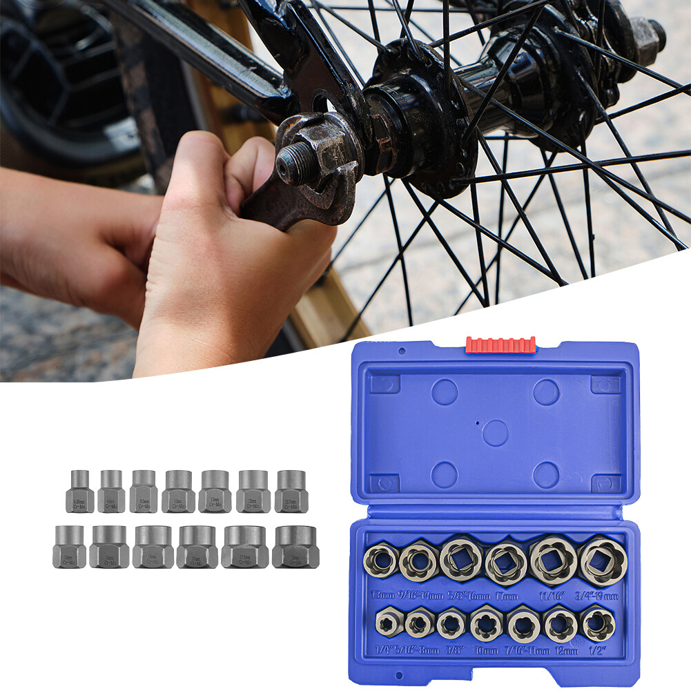 13 Pcs Extraction Socket Set Damaged Nut Bolt Screw Remover Nut ...