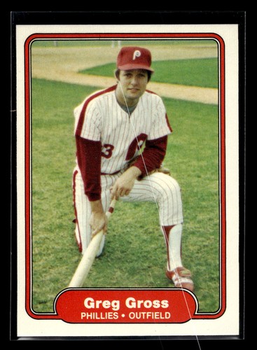 1982 Fleer Baseball #246 Greg Gross Set Break Mint+ Philadelphia ...