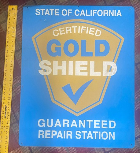 2 Sided California Gold seal Auto Inspection Sign | eBay